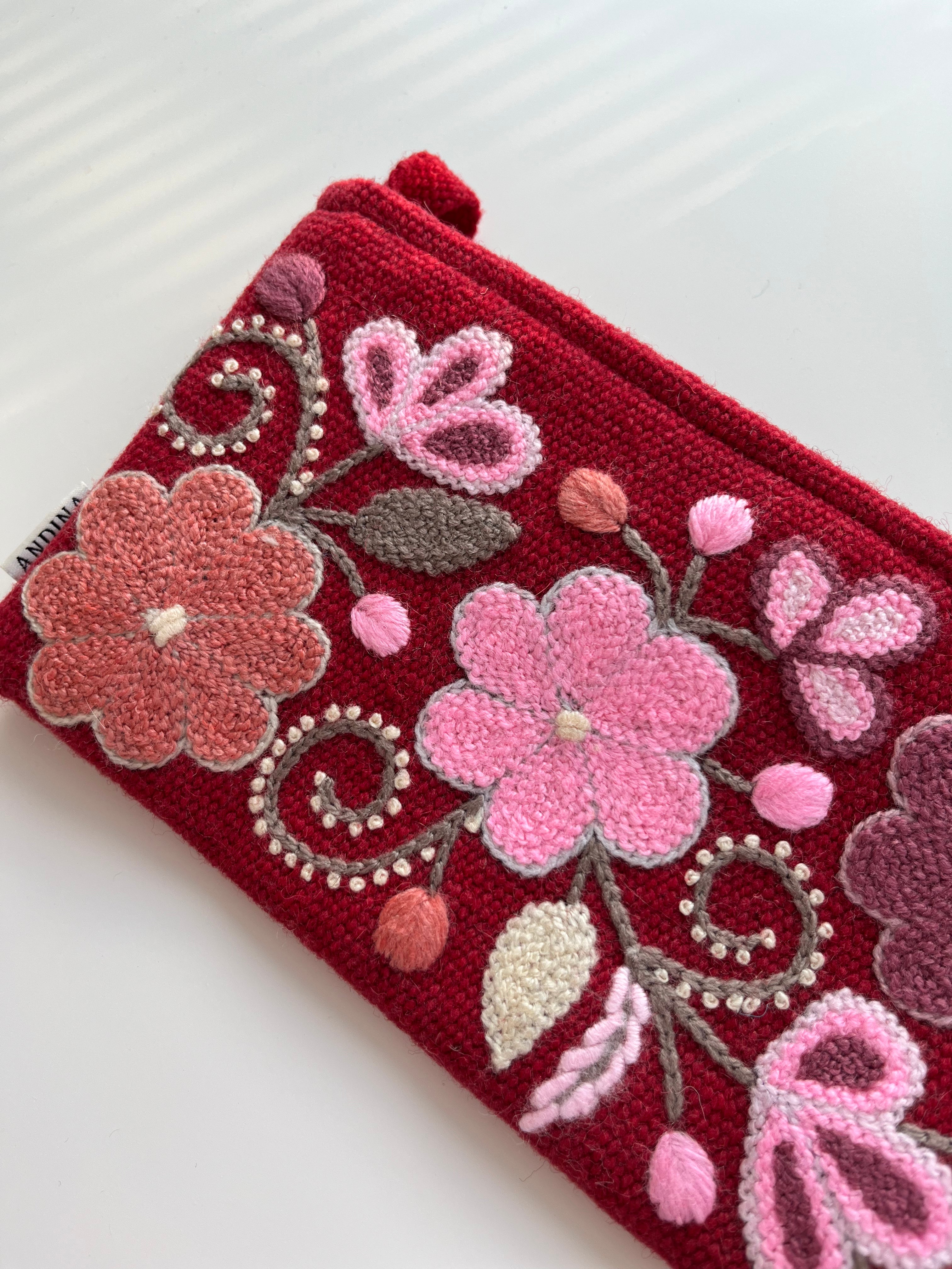 Cosmetic Pouch or Crossbody Purse - Red – ANDINA